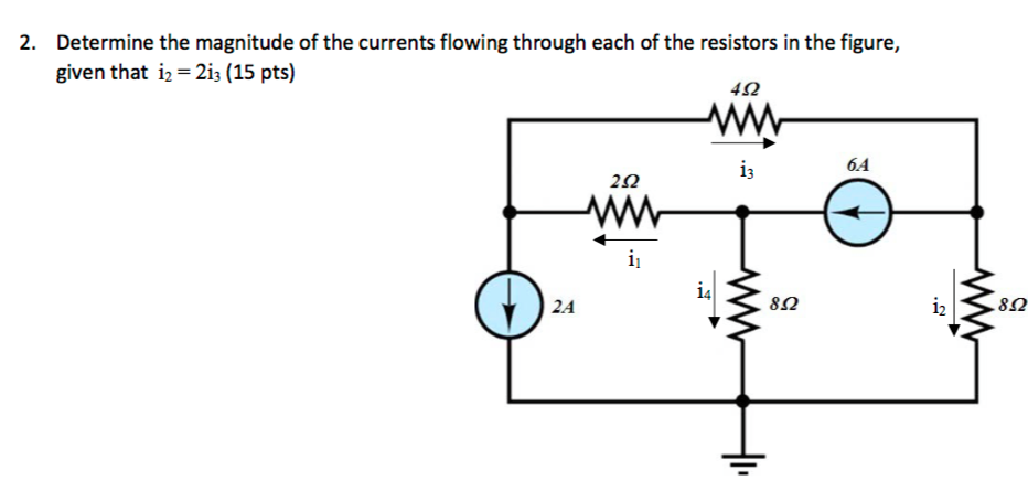 Solved Determine the magnitude of the currents flowing | Chegg.com