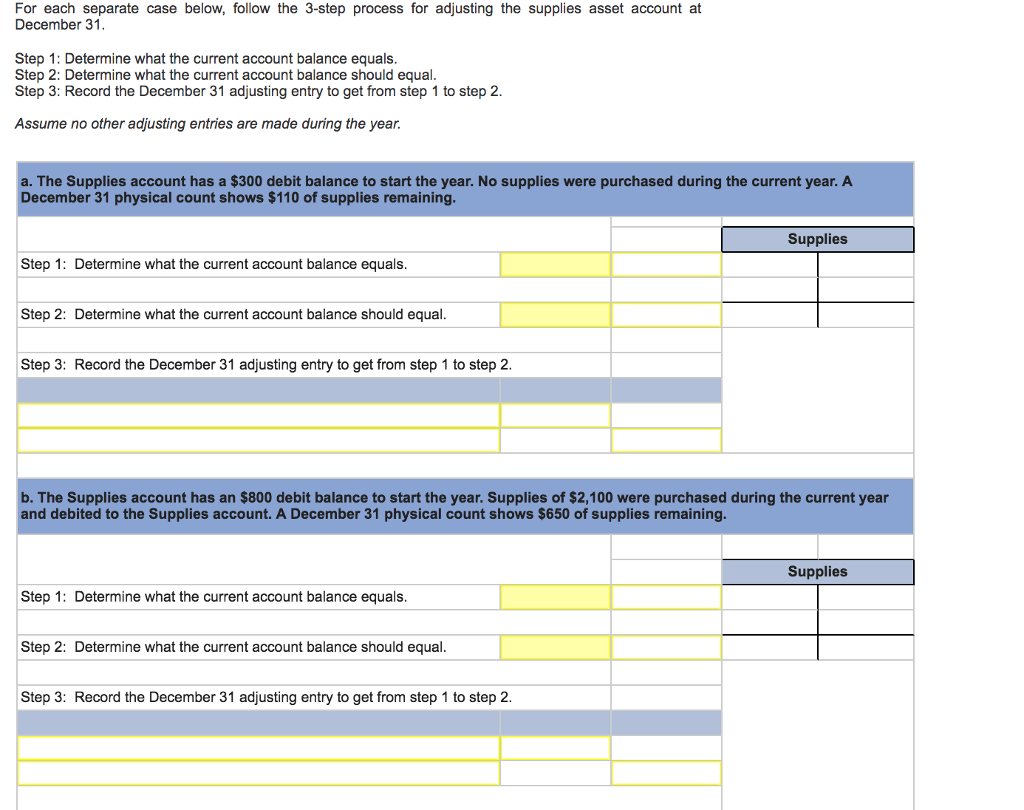 Solved For each separate case below, follow the 3-step | Chegg.com