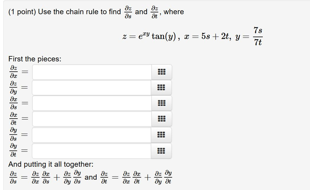 Solved Use the chain rule to find partial differential z/ | Chegg.com