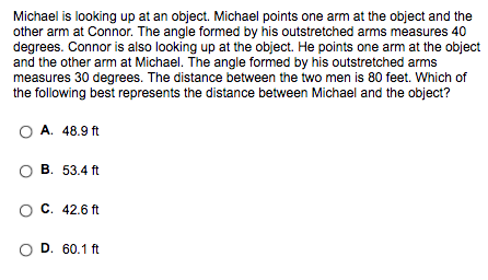 Solved Michael is looking up at an object. Michael points | Chegg.com