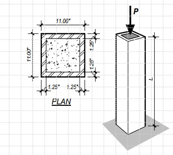 Solved A hollow steel tube is filled with concrete to create | Chegg.com