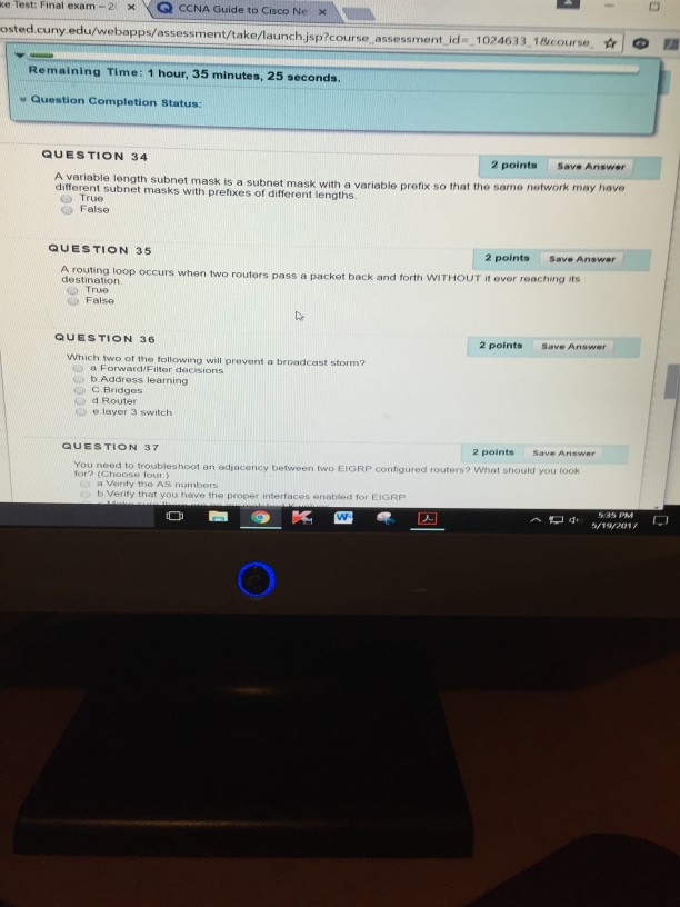 Solved CCNA Guide to Cisco Ne bbhosted cuny edu/webapps | Chegg.com