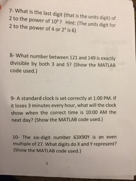 Solved What is the last digit (that is the units digit) of 2 | Chegg.com