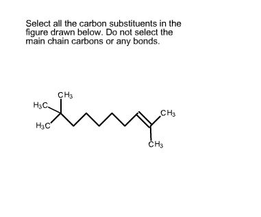 Solved Select all the carbon substituents in the figure | Chegg.com