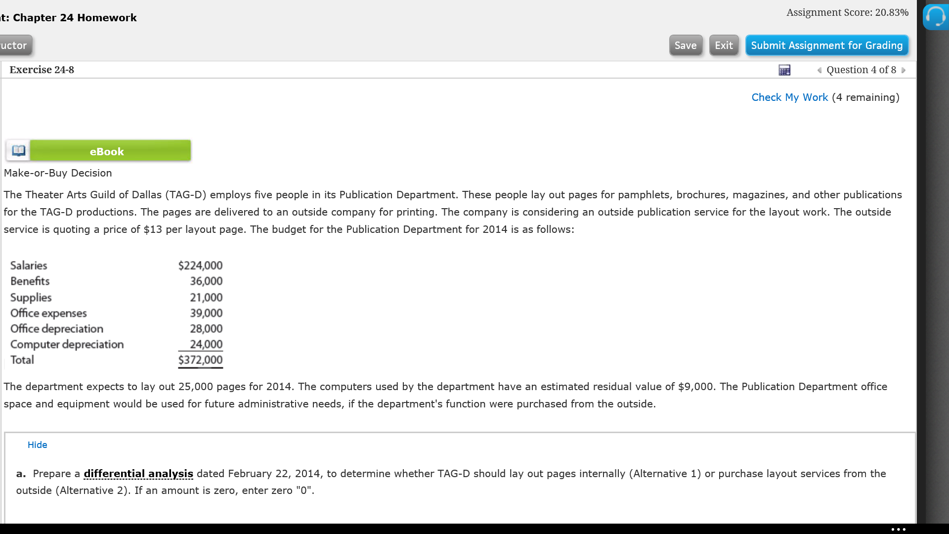 Solved t: C hapter 24 Homework Assignment Score: 20.83% | Chegg.com Solved t: C hapter 24 Homework Assignment Score: 20.83% | Chegg.com