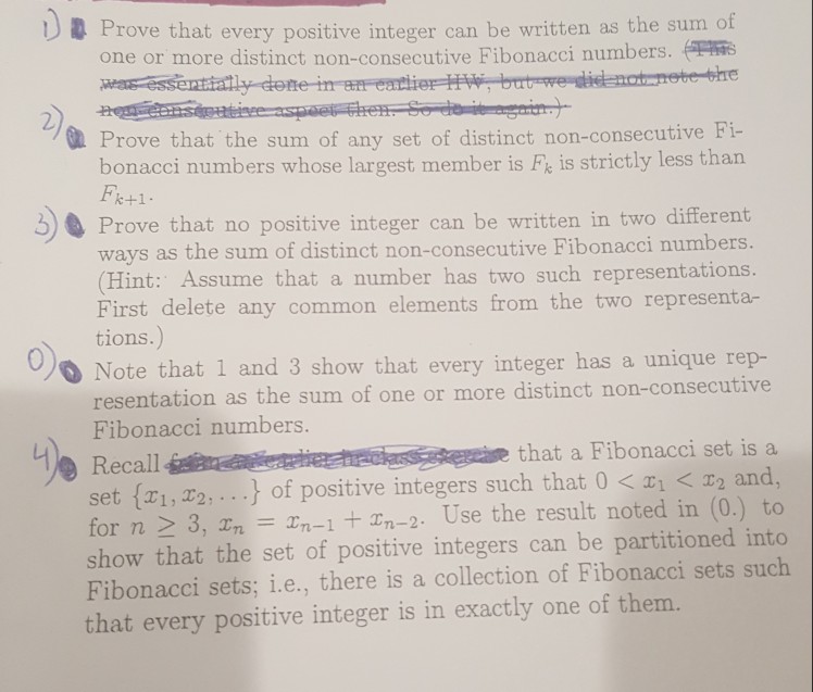 Solved D Prove That Every Positive Integer Can Be Written As 5964