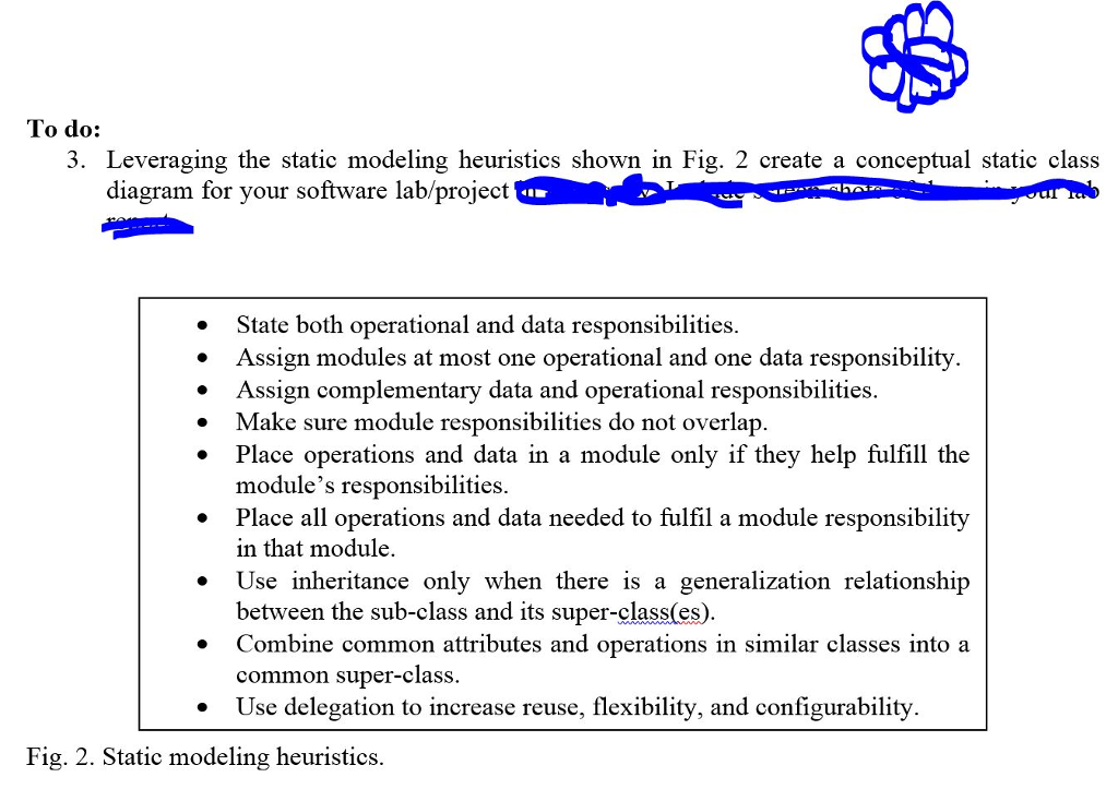 Solved To do: 3. Leveraging the static modeling heuristics | Chegg.com