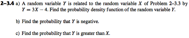 Solved A random variable Y is related to the random | Chegg.com
