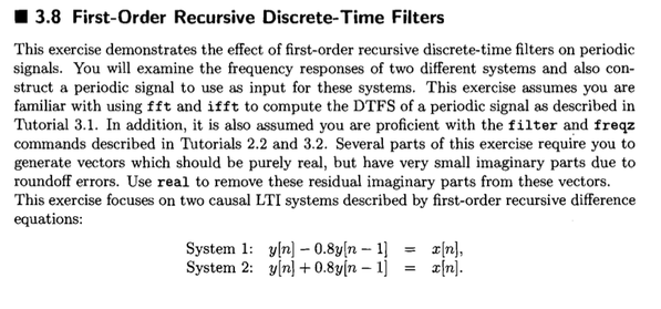 First-Order Recursive Discrete- Time Filters. I am | Chegg.com