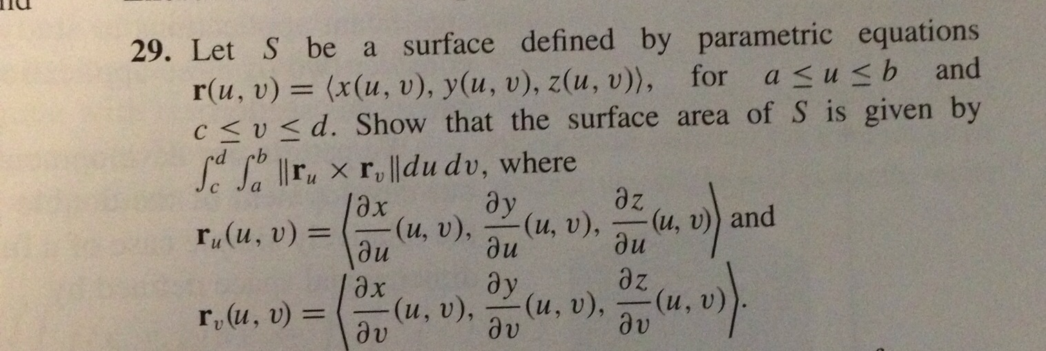 Solved Let S be a surface defined by parametric equations | Chegg.com