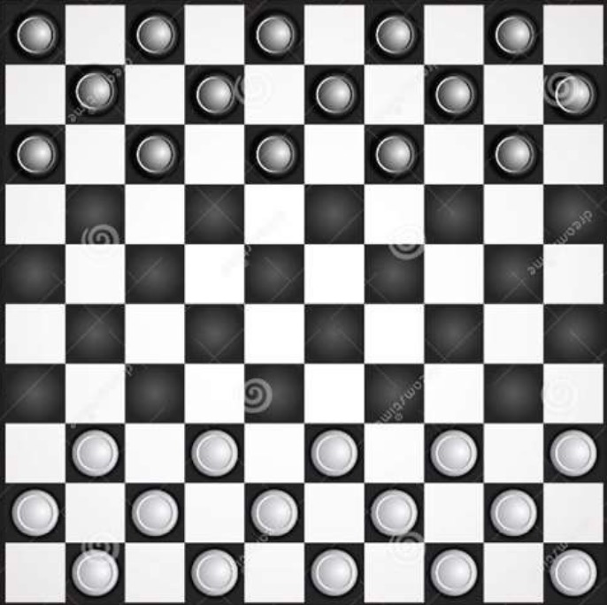 Solved a) Represent a checkers board using a 2-D array | Chegg.com