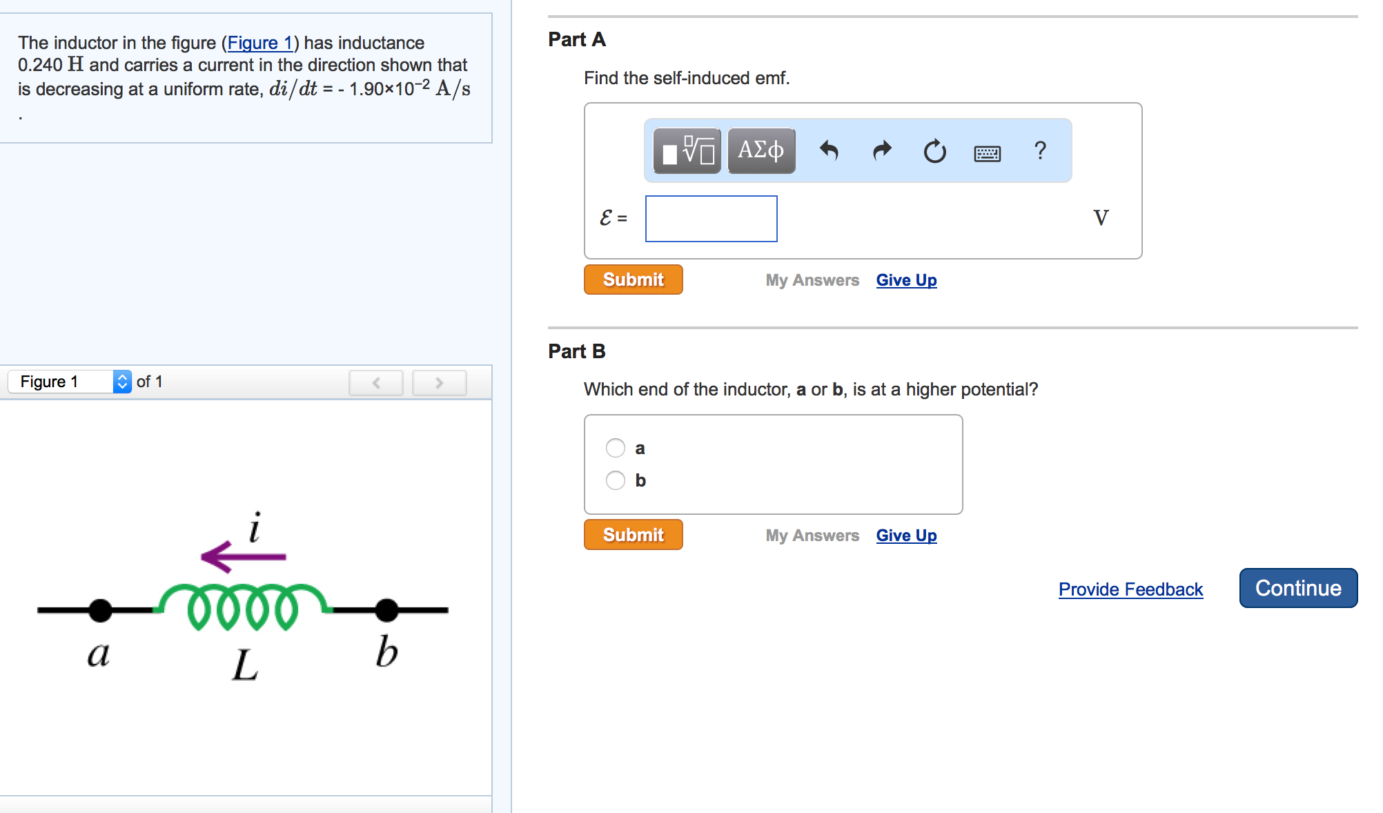 Solved The Inductor In The Figure Figure 1 Has Inductance