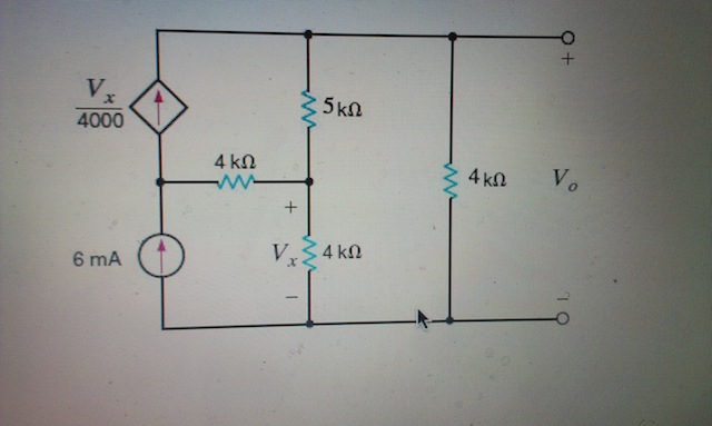 Solved Using mesh analysis, find V0 in the circuit in the | Chegg.com