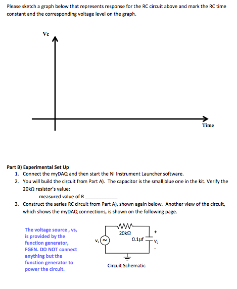 Part A): Time Constants of RC Circuits Given an RC | Chegg.com