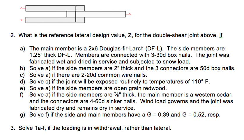 2. What is the reference lateral design value, Z, for | Chegg.com