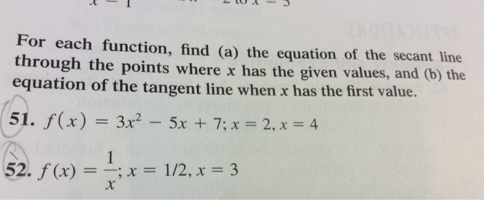 Solved For each function, find (a) the equation of the | Chegg.com
