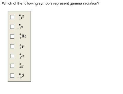 Solved Which of the following symbols represent gamma | Chegg.com