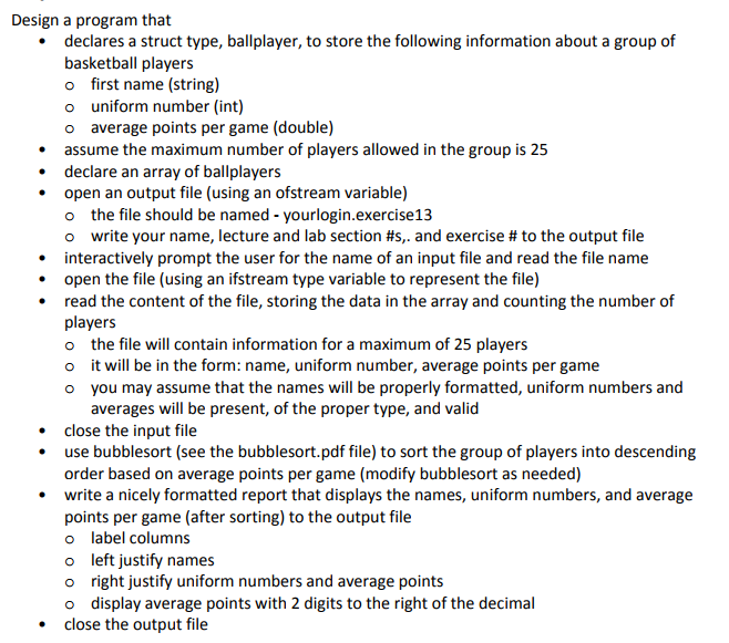 Solved Design A Program That Declares A Struct Type
