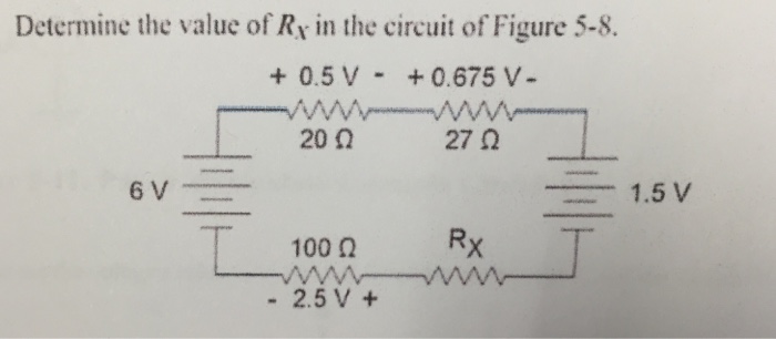 Solved Determine the value of R_x in the circuit of Figure | Chegg.com