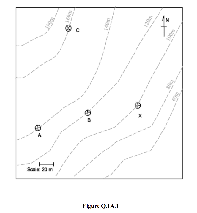 Q.1(A) Topography survey map of a natural terrain is | Chegg.com