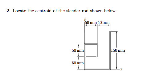 Solved Locate the centroid of the slender rod shown below. | Chegg.com