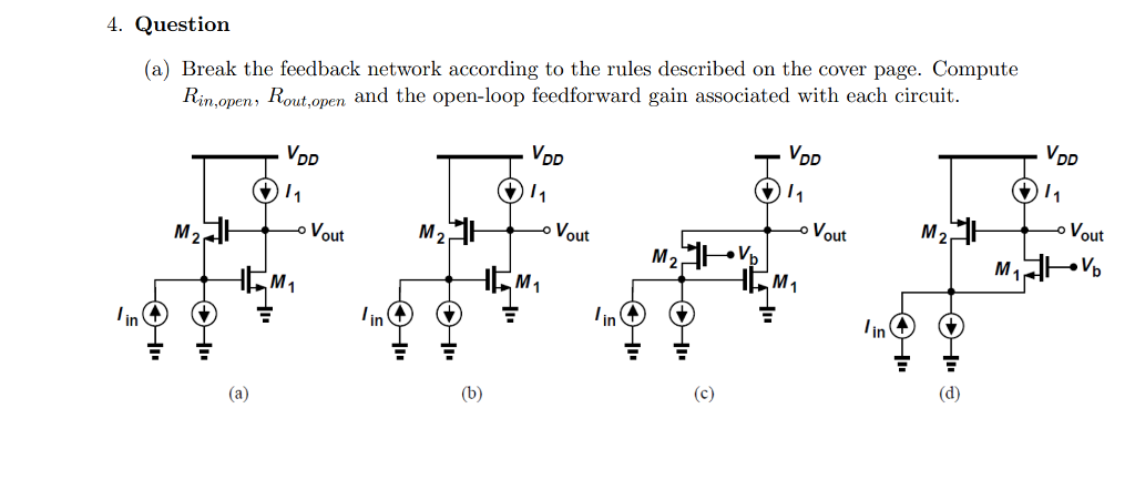 Break the feedback network according to the rules | Chegg.com