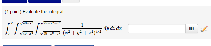 Solved Evaluate the integral. Integral^7_0 | Chegg.com