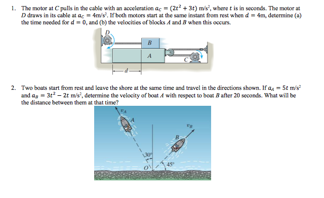 Solved The motor at C pulls in the cable with an | Chegg.com