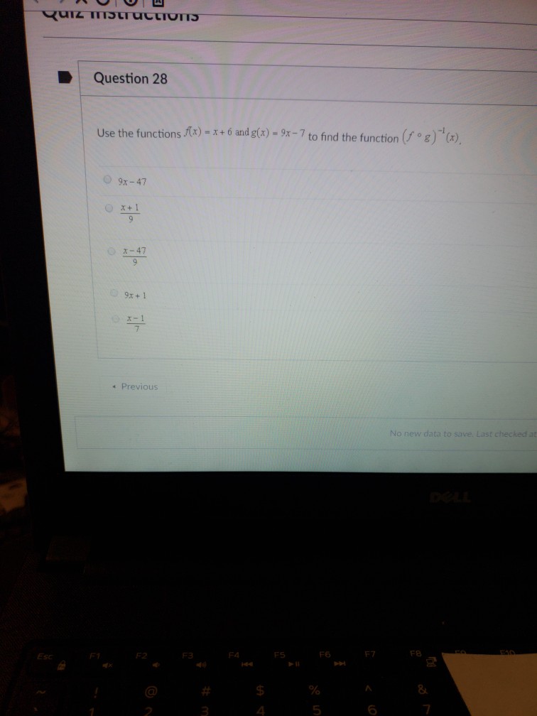 Solved ? Question 28 Use the functions f(x)-x+6 and | Chegg.com