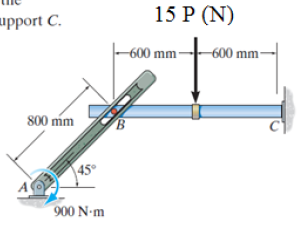Solved PIN at B is smooth, determine the components of | Chegg.com