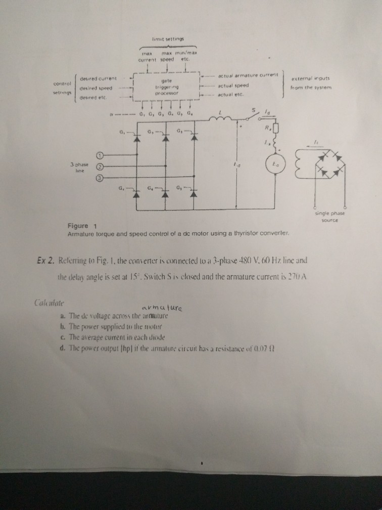 Solved limit settings imax max min/max current soeed etc | Chegg.com
