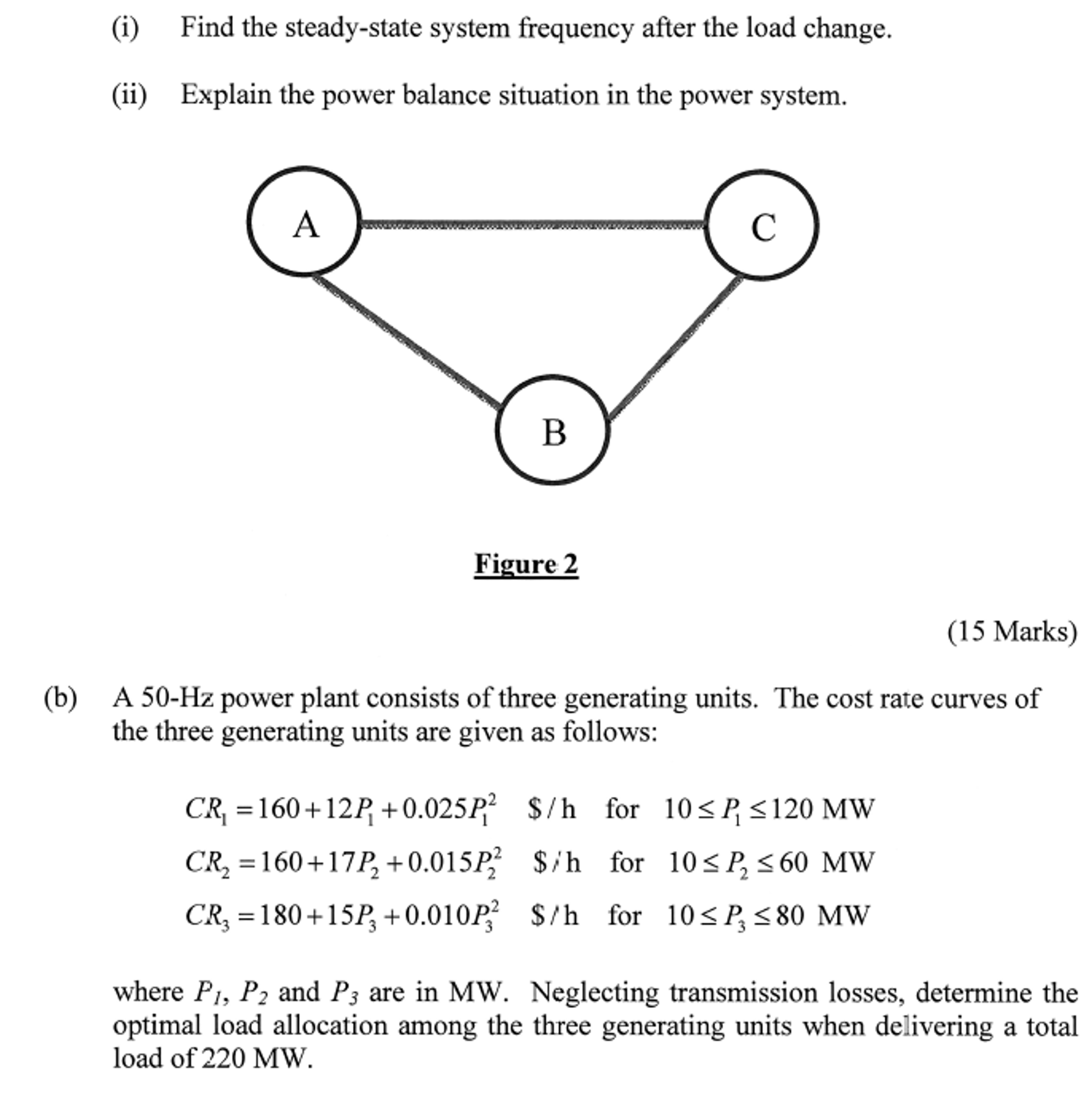 Solved 1. Consider the three-bus system as shown in Figure | Chegg.com
