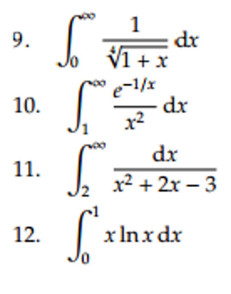 Solved Determine whether each integral is convergent of | Chegg.com