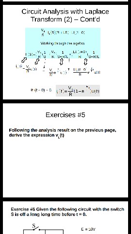 Solved Circuit Analysis with Laplace Transform (2) - Cont'd | Chegg.com
