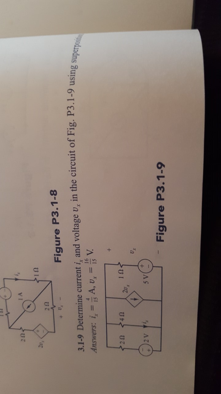 Solved 3.1-9 Determine current i and voltage vx in the | Chegg.com