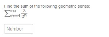 Solved Find the sum of the following geometric series: | Chegg.com