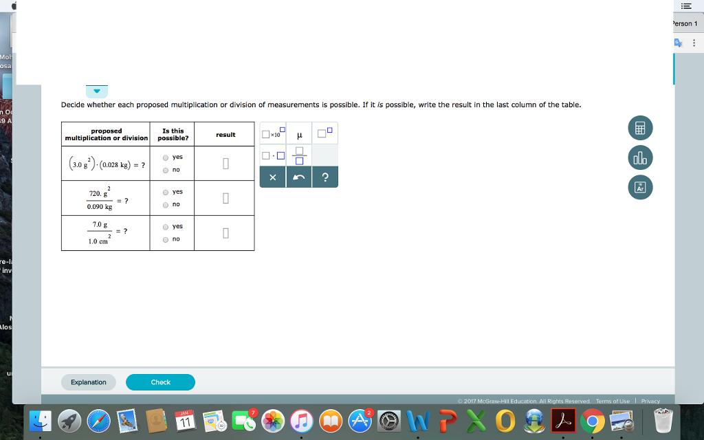 Solved Decide whether each proposed multiplication or | Chegg.com