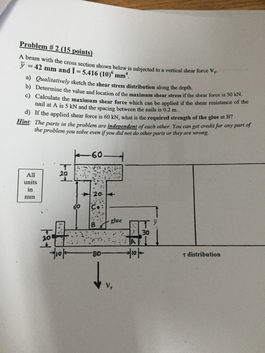 Solved A beam with the cross section shown below is | Chegg.com