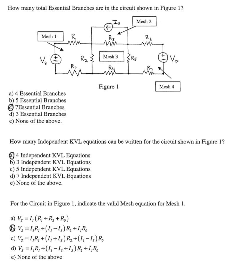 Solved How many total Essential Branches are in the circuit | Chegg.com