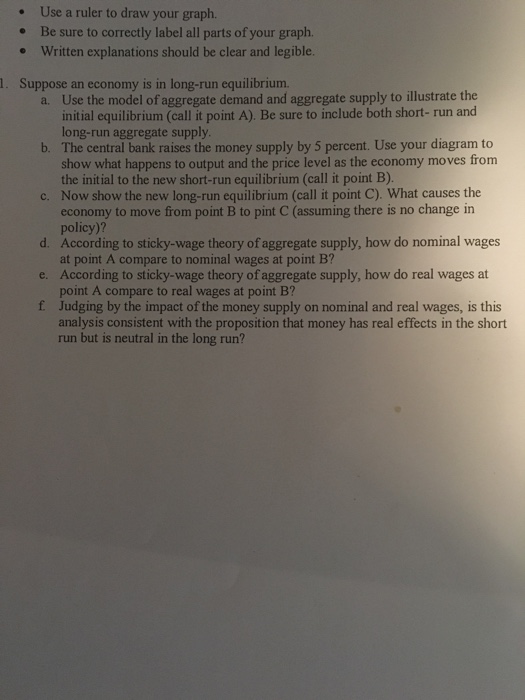 Solved Use a ruler to draw your graph. Be sure to correctly | Chegg.com