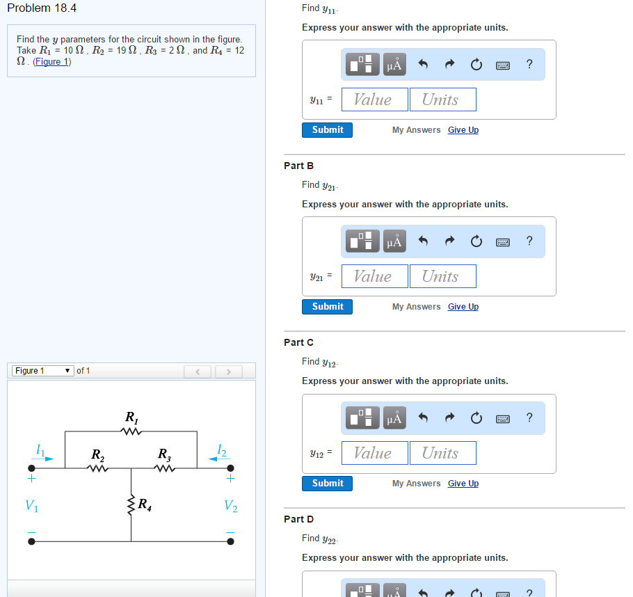 Solved Find the y parameters for the circuit shown in the | Chegg.com