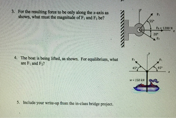Solved 3. For the resulting force to be only along the x - | Chegg.com