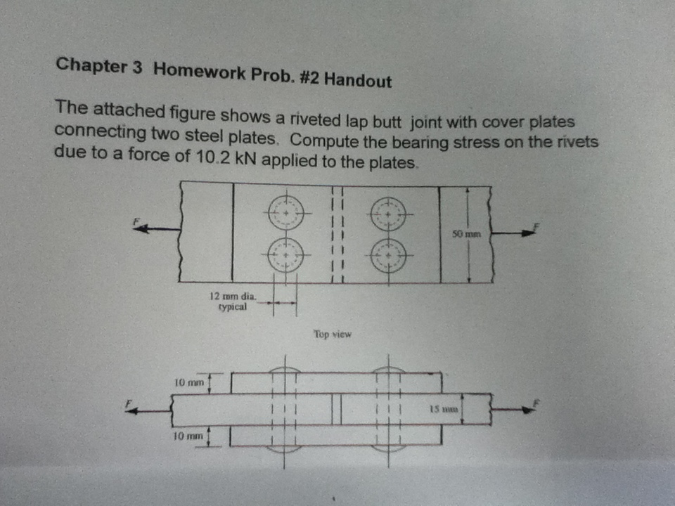 Solved The attached figure shows a riveted lap butt joint | Chegg.com