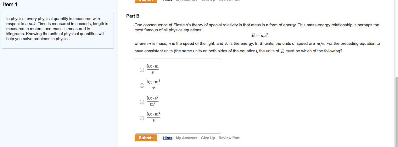 Solved In physics, every physical quantity is measured with | Chegg.com