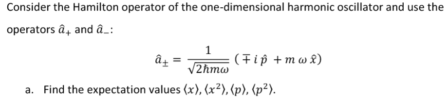 Solved Consider the Hamilton operator of the one-dimensional | Chegg.com