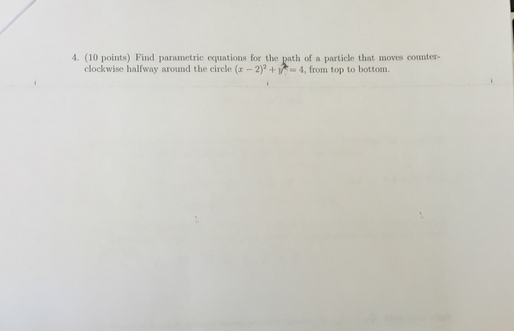 Solved Find parametric equations for the path of a particle | Chegg.com