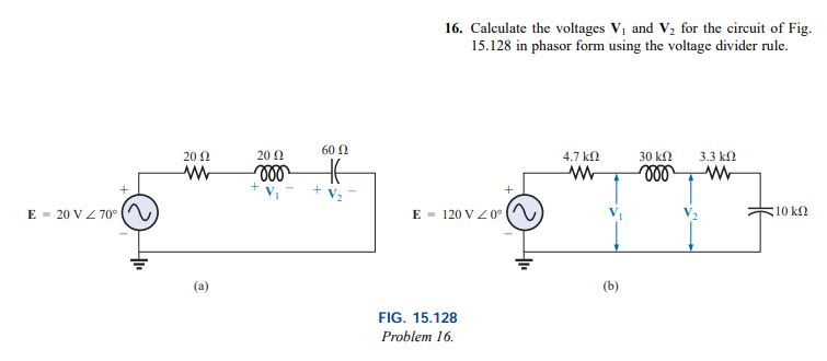 Solved 16. Calculate the voltages Vi and V2 for the circuit | Chegg.com
