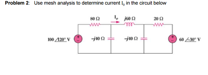 Solved Use mesh analysis to determine current I_0 in the | Chegg.com