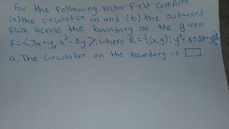 Solved For the following vector field compute (a) the | Chegg.com