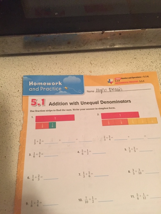 Solved Use Fraction Strips To Find The Sum Write Your Chegg